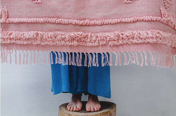 Fringe Rug - Pink - Strangers collective – Strangers Collective